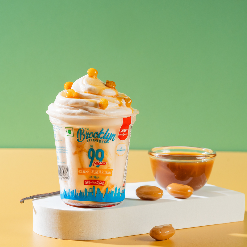 99 Calorie Caramel Crunch Sundae